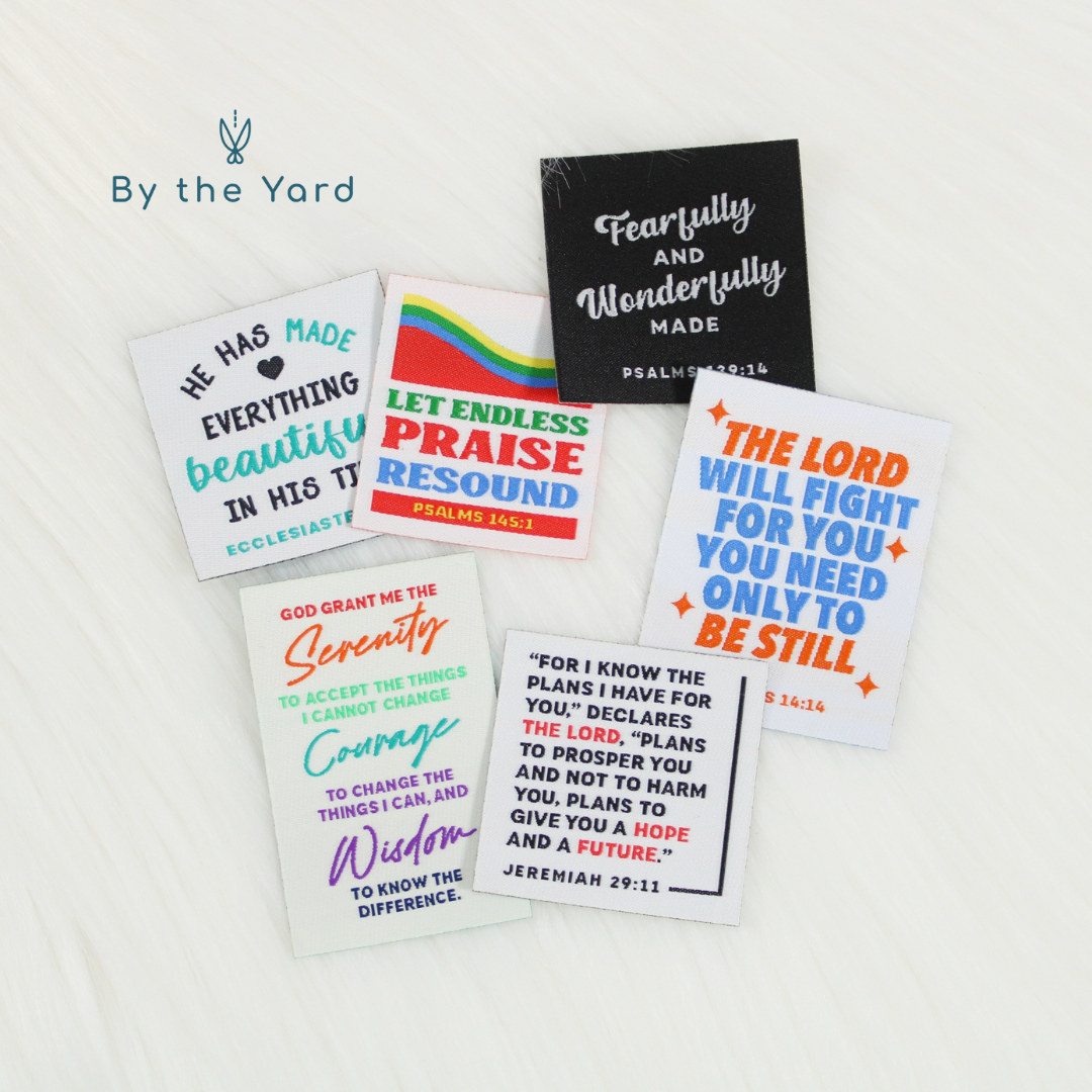 Serenity Prayer - Pack of 5 IRON-ON Christian Woven Labels – By the ...